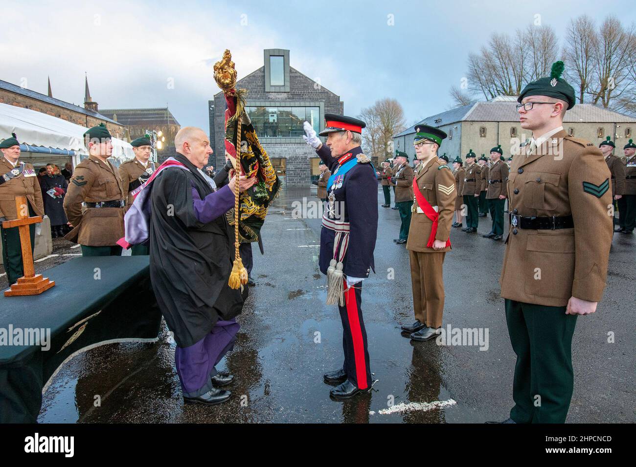 Colours are handed over to Lord Lieutenant of Co Fermanagh, Viscount ...