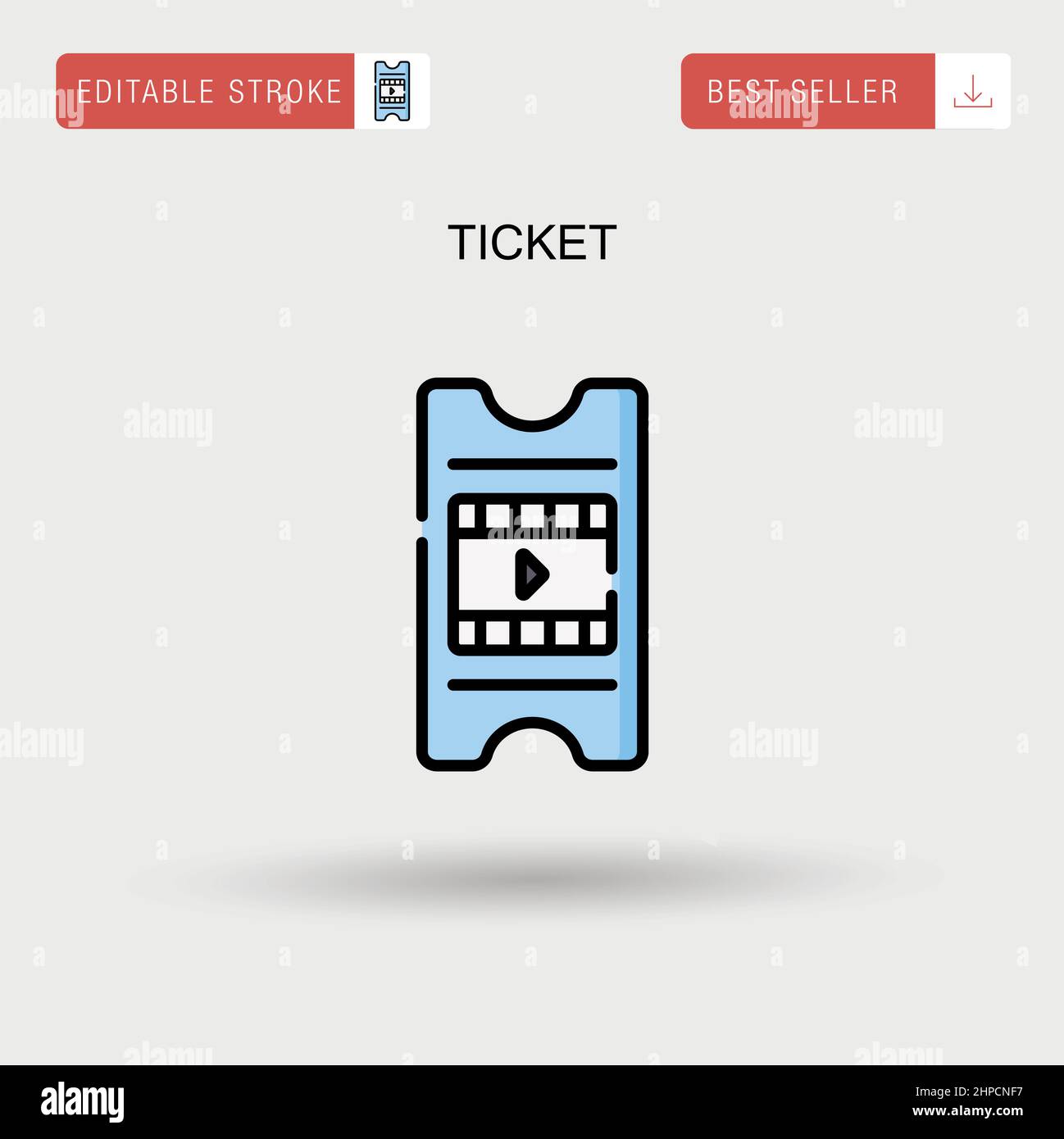 Ticket Simple vector icon Stock Vector Image & Art - Alamy
