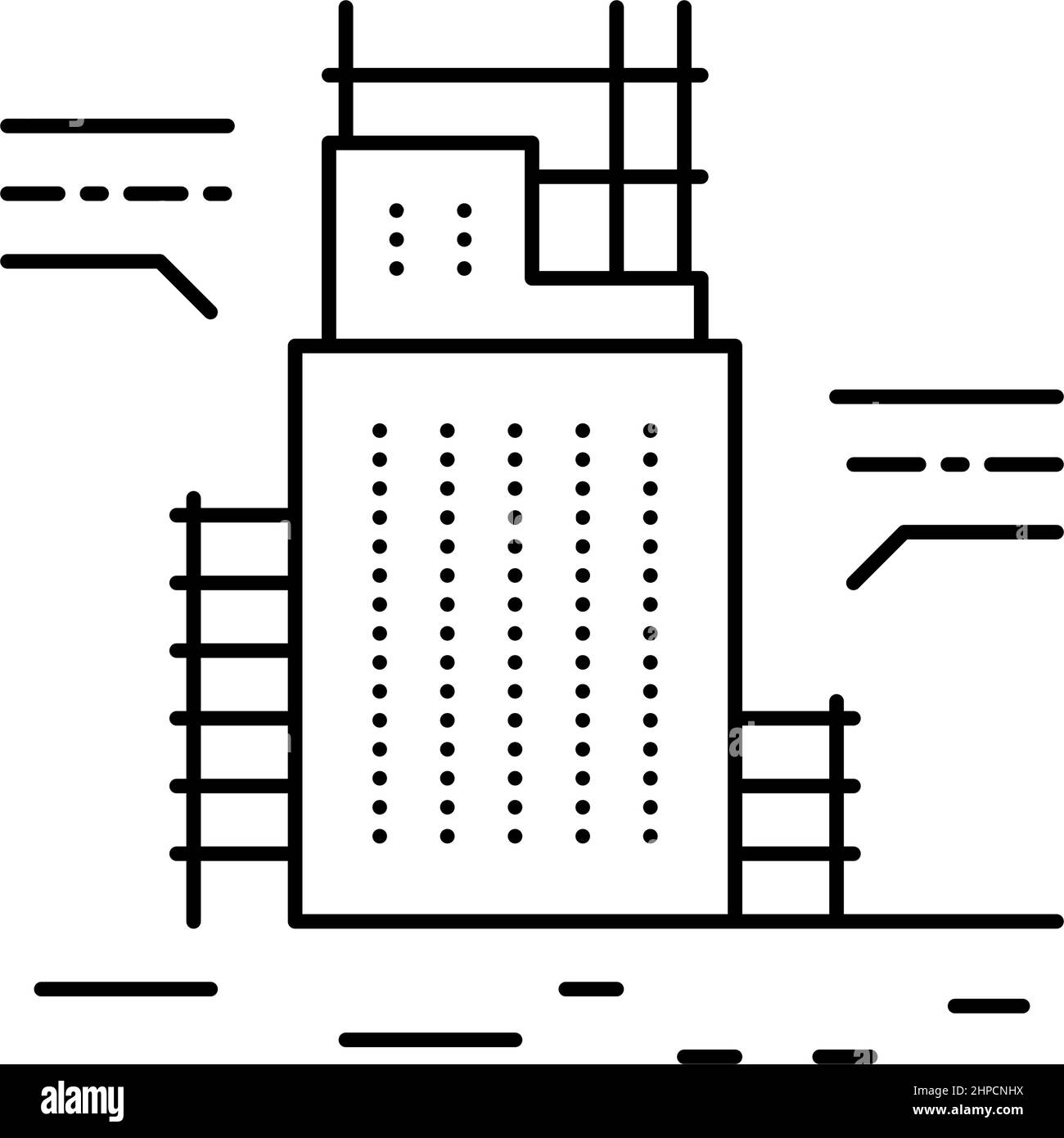 building engineering line icon vector illustration Stock Vector Image ...