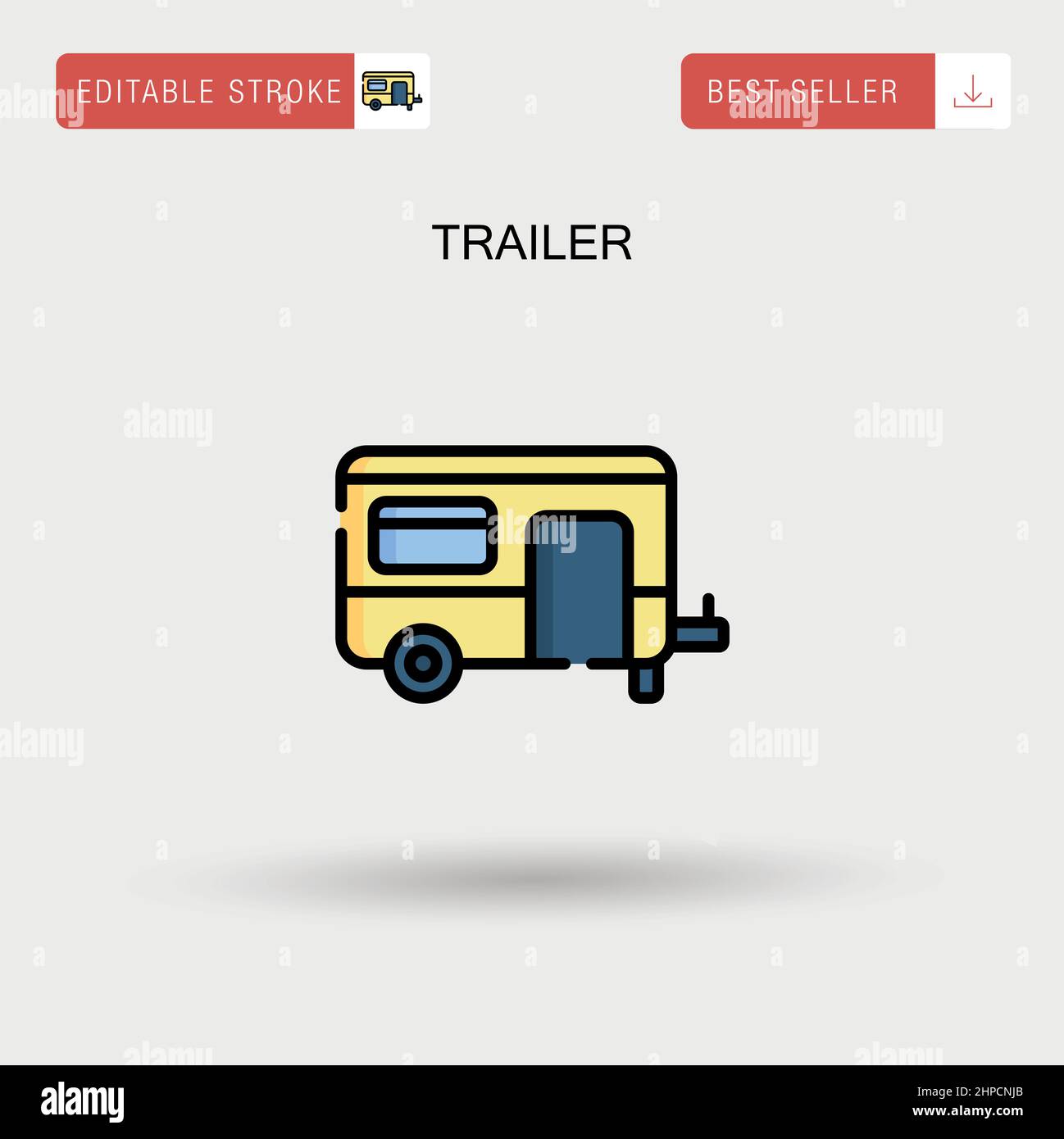 Trailer Simple vector icon Stock Vector Image & Art - Alamy