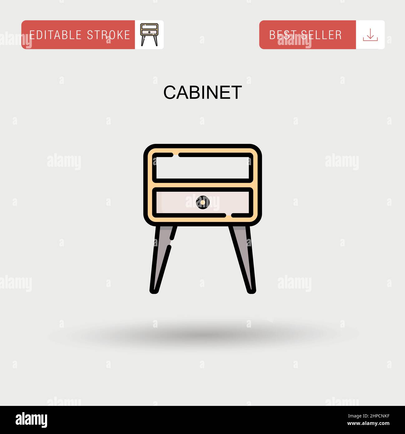 Cabinet Simple vector icon Stock Vector Image & Art - Alamy
