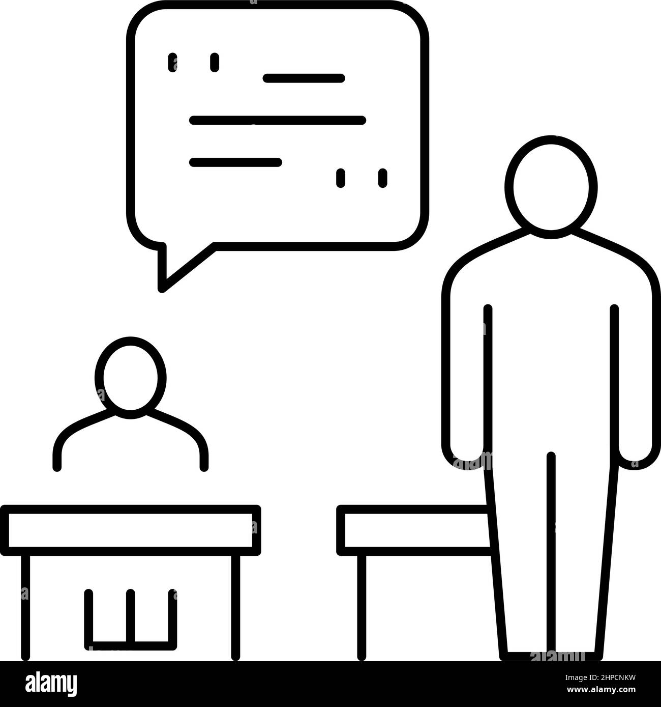 pupil answer line icon vector illustration Stock Vector Image & Art - Alamy