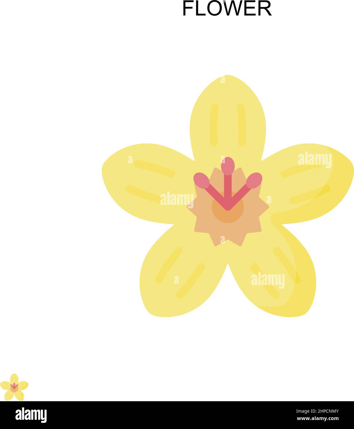 Flower Simple Vector Icon Illustration Symbol Design Template For Web Mobile Ui Element Stock