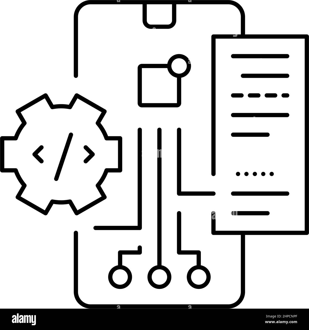 testing application line icon vector illustration Stock Vector Image ...