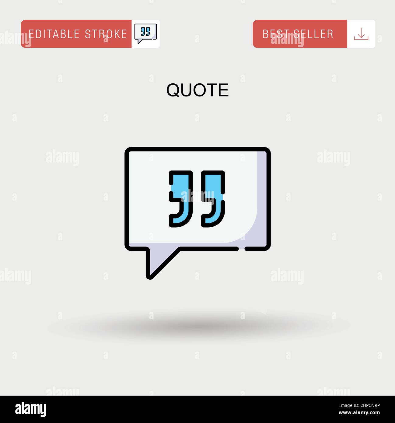 Quote box icon hi-res stock photography and images - Alamy