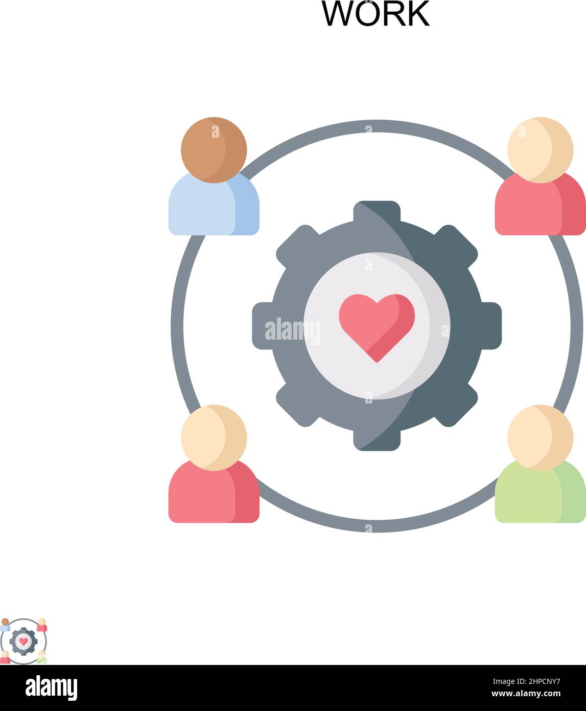 Work Simple vector icon. Illustration symbol design template for web ...