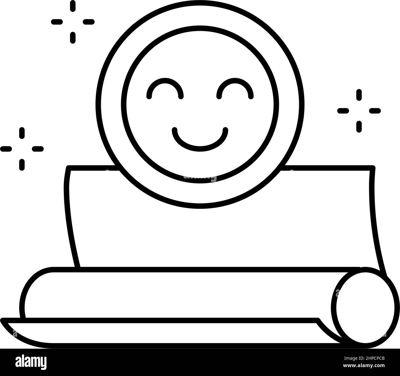 textile roll line icon vector illustration Stock Vector Image & Art - Alamy