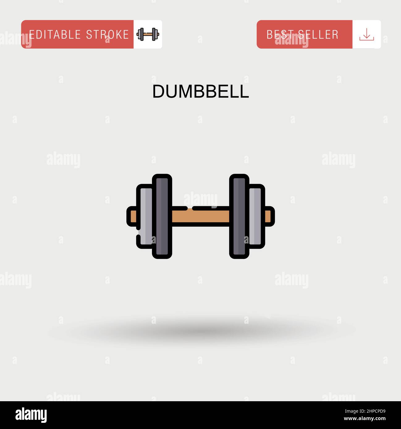 Dumbbell icon weightlifting fitness hi-res stock photography and images ...