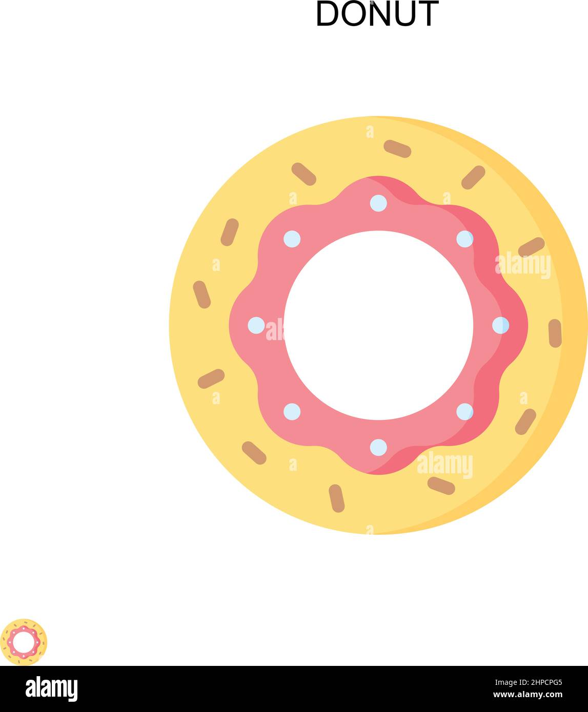 Donut Simple vector icon. Illustration symbol design template for web ...