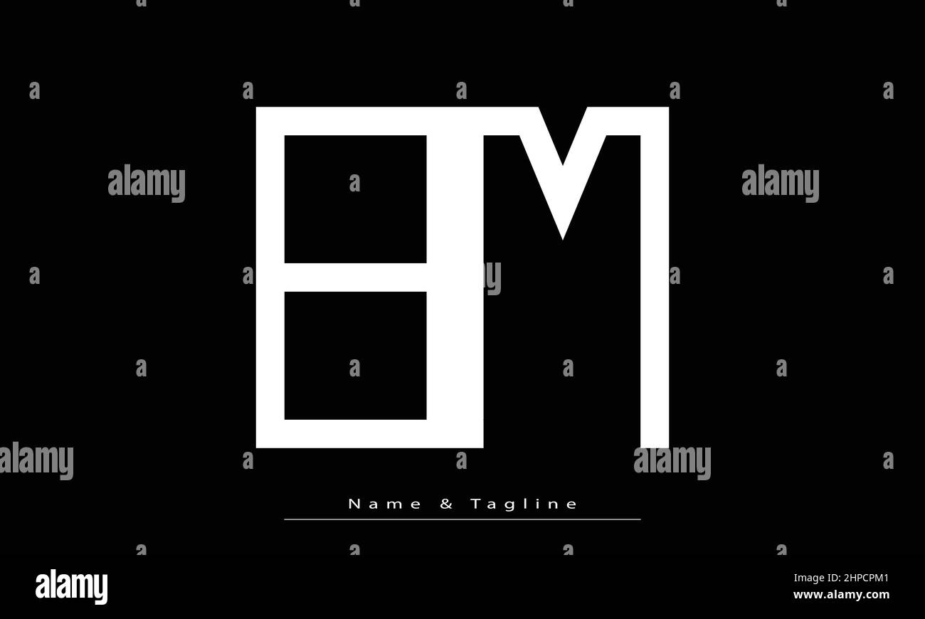 Alphabet letters Initials Monogram logo BM, MB Stock Vector Image & Art ...