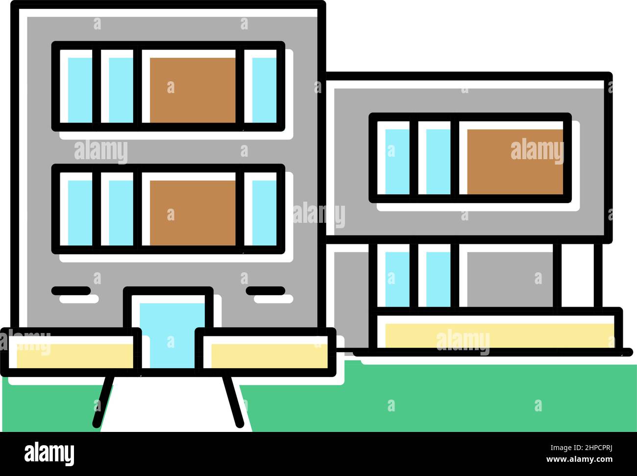 contemporary house color icon vector illustration Stock Vector Image ...