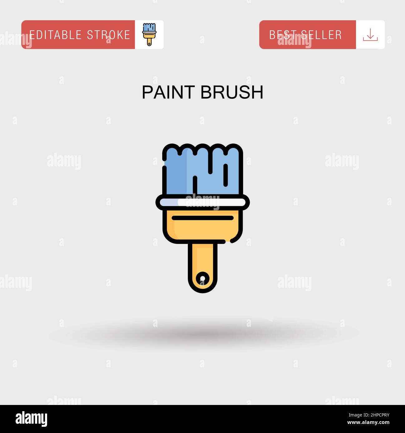 Paint brush Simple vector icon Stock Vector Image & Art - Alamy