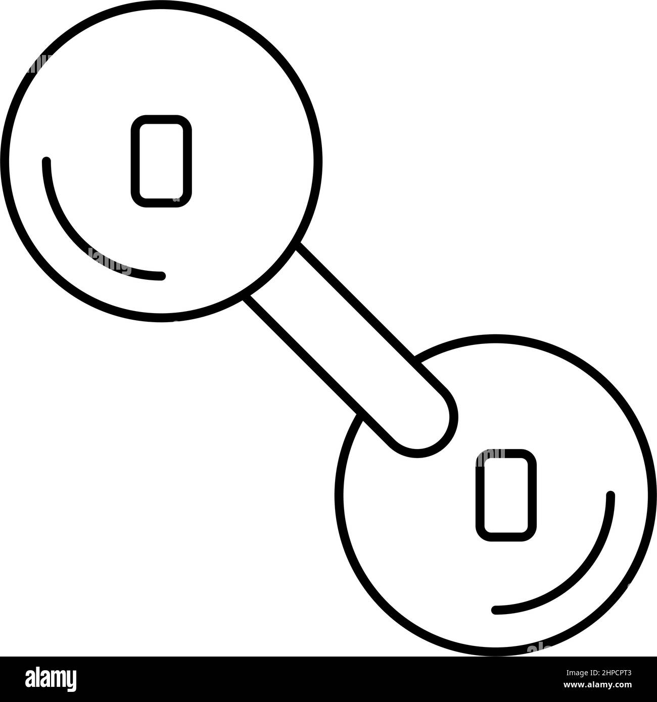 oxygen molecule line icon vector illustration Stock Vector Image & Art ...