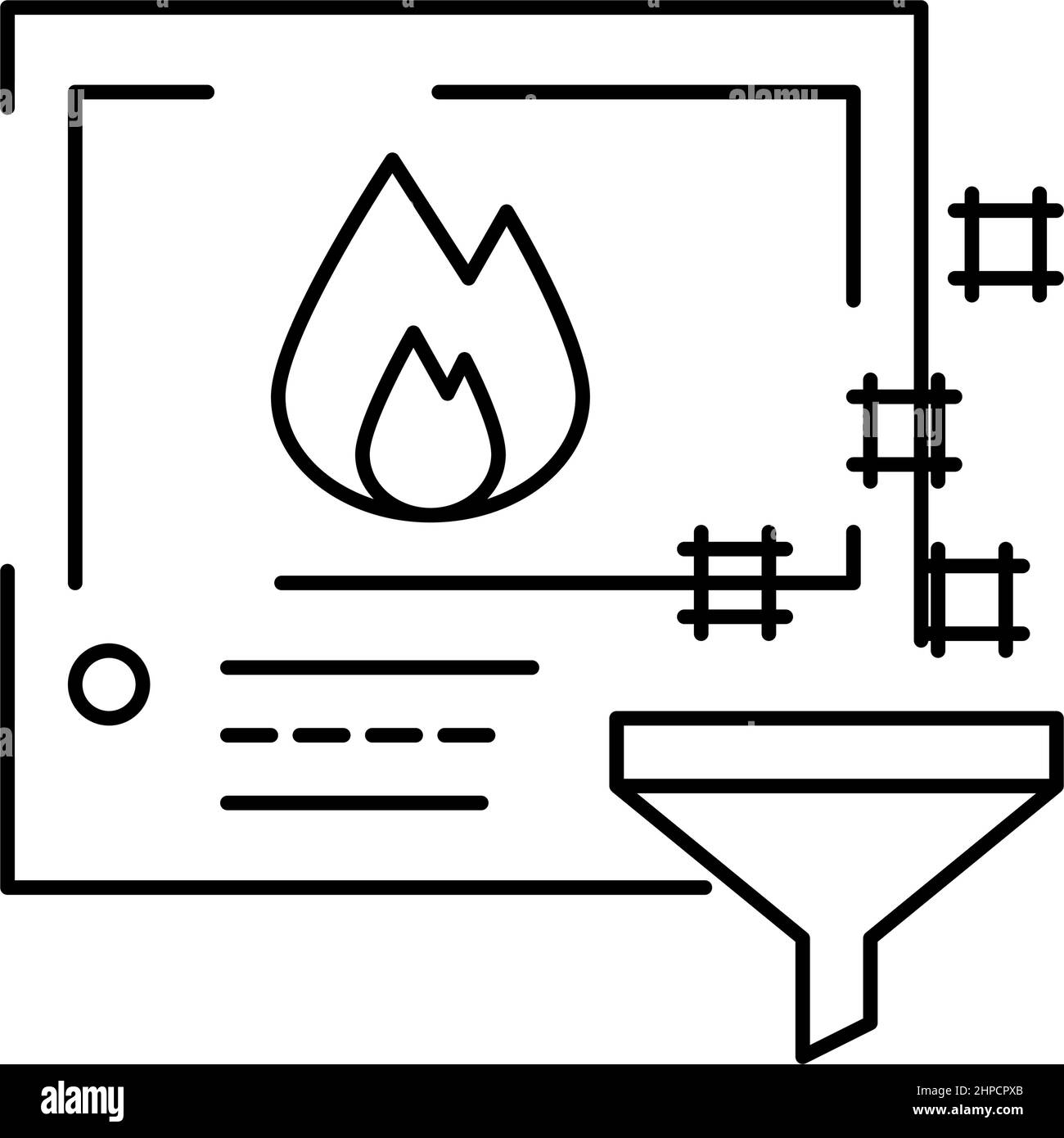 filtration instrument for find image line icon vector illustration ...