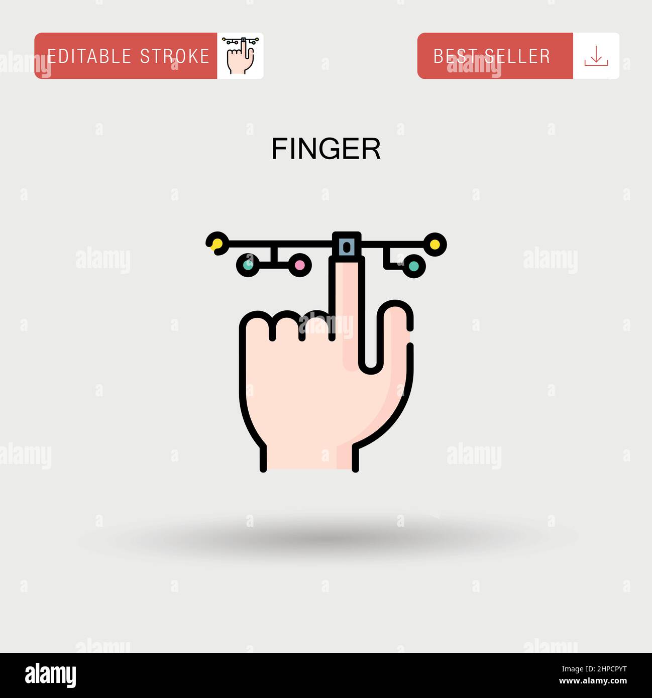 Finger Simple vector icon Stock Vector Image & Art - Alamy