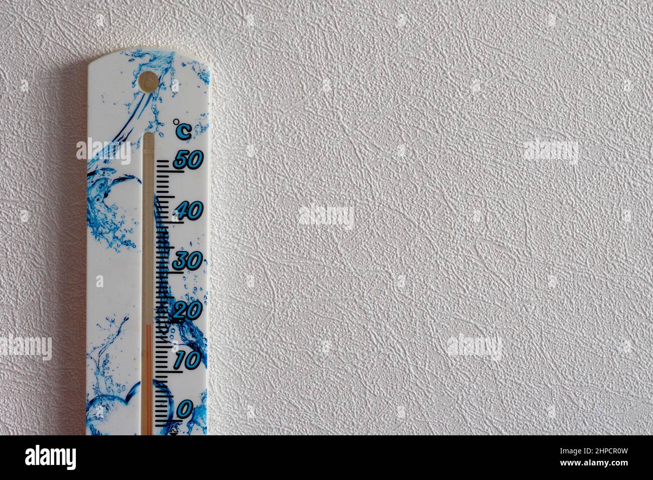 The huge thermometer. measuring instrument. Room temperature concept ...