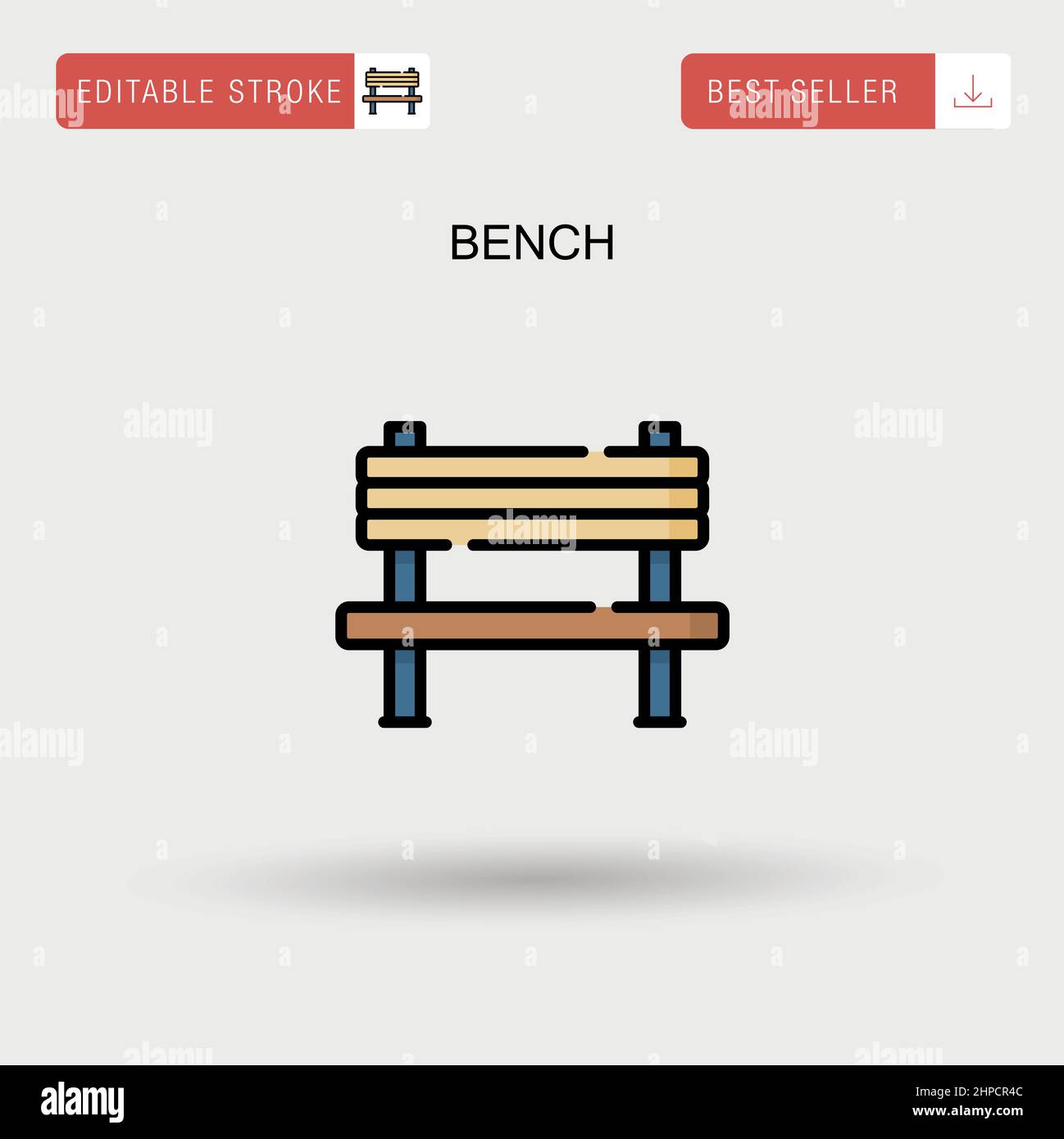Bench Simple vector icon Stock Vector Image & Art - Alamy
