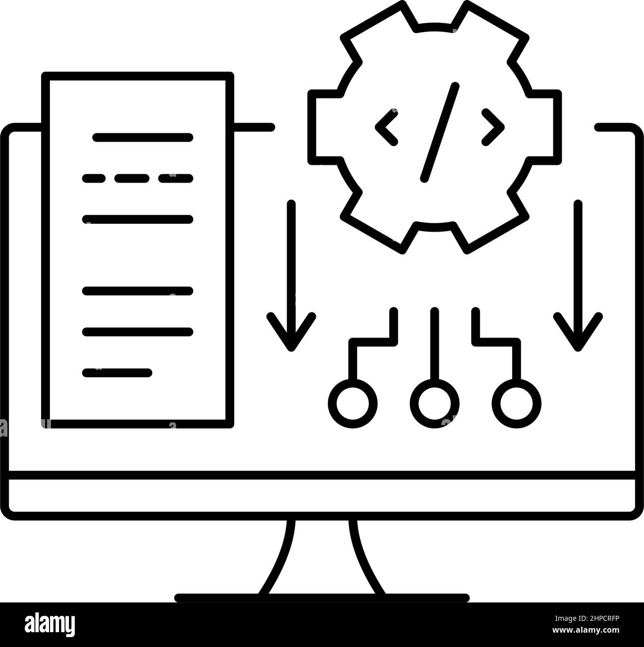 software system line icon vector illustration Stock Vector Image & Art ...