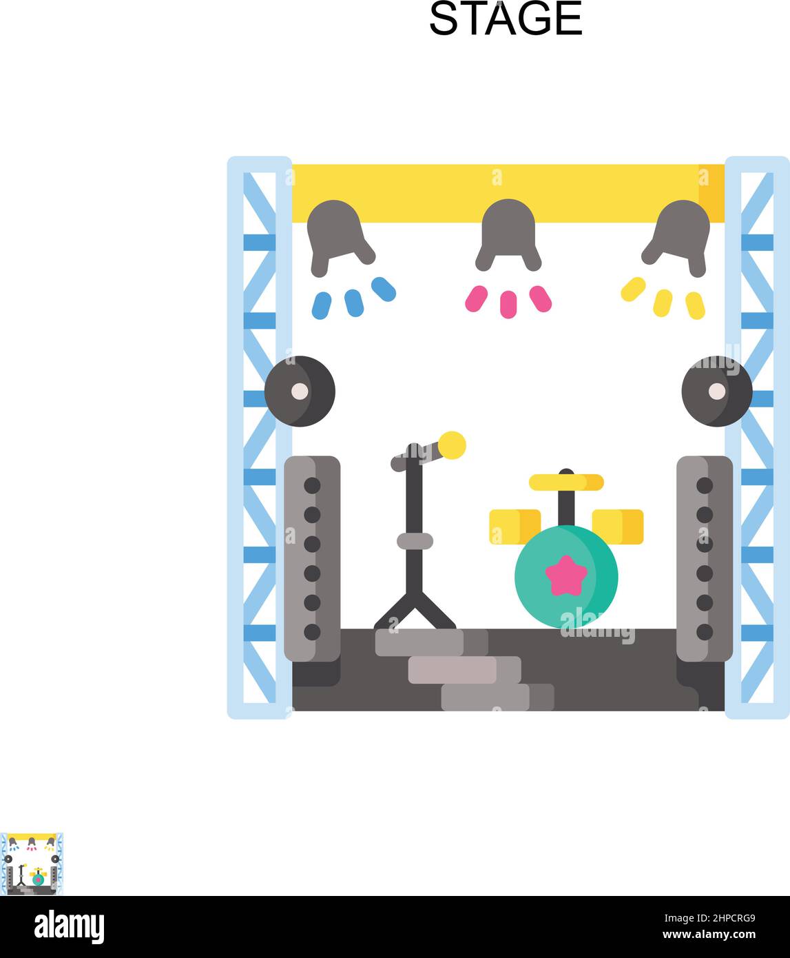 Stage Simple vector icon. Illustration symbol design template for web mobile UI element Stock ...