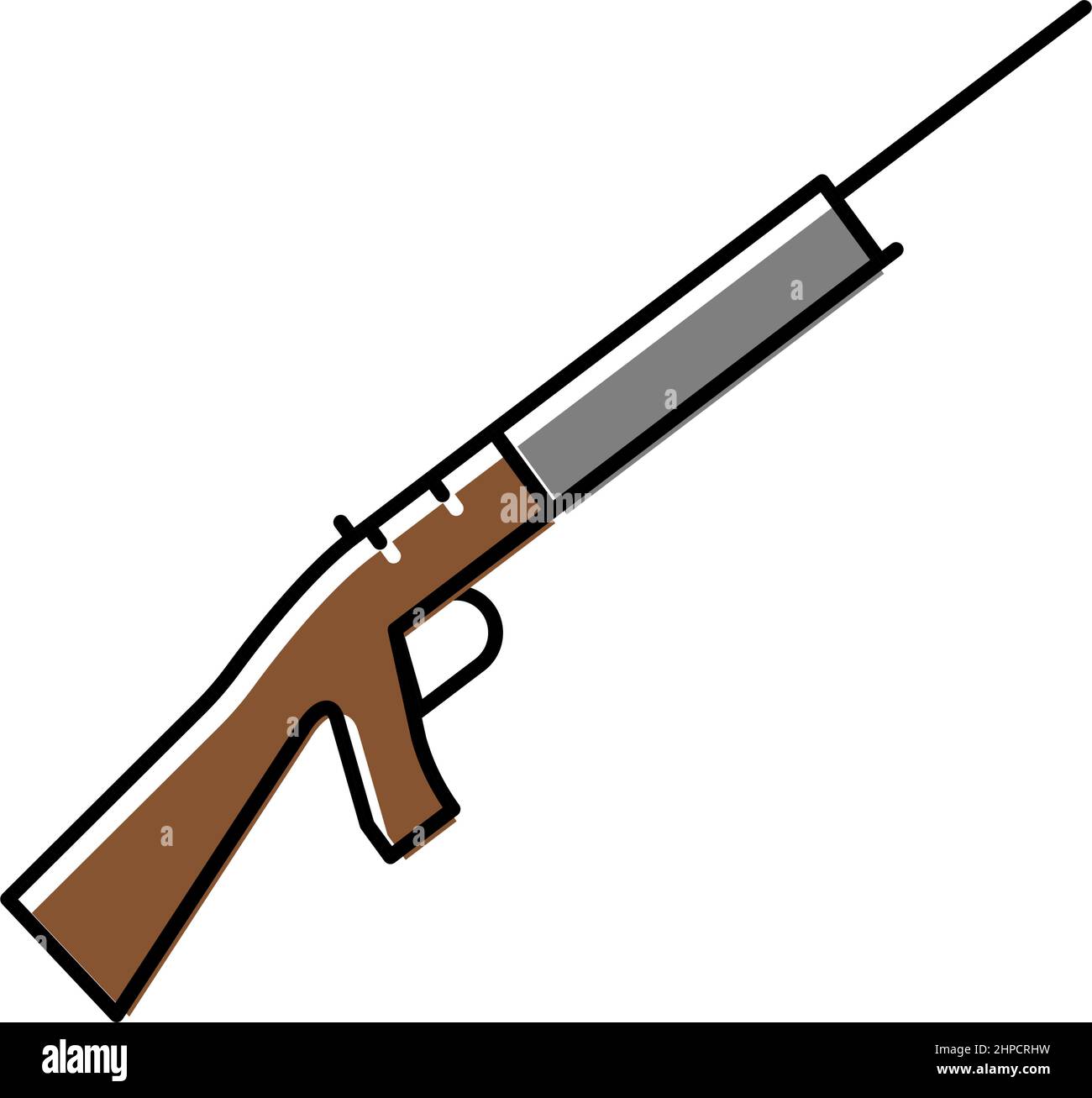 Cartoon Shotgun Drawing