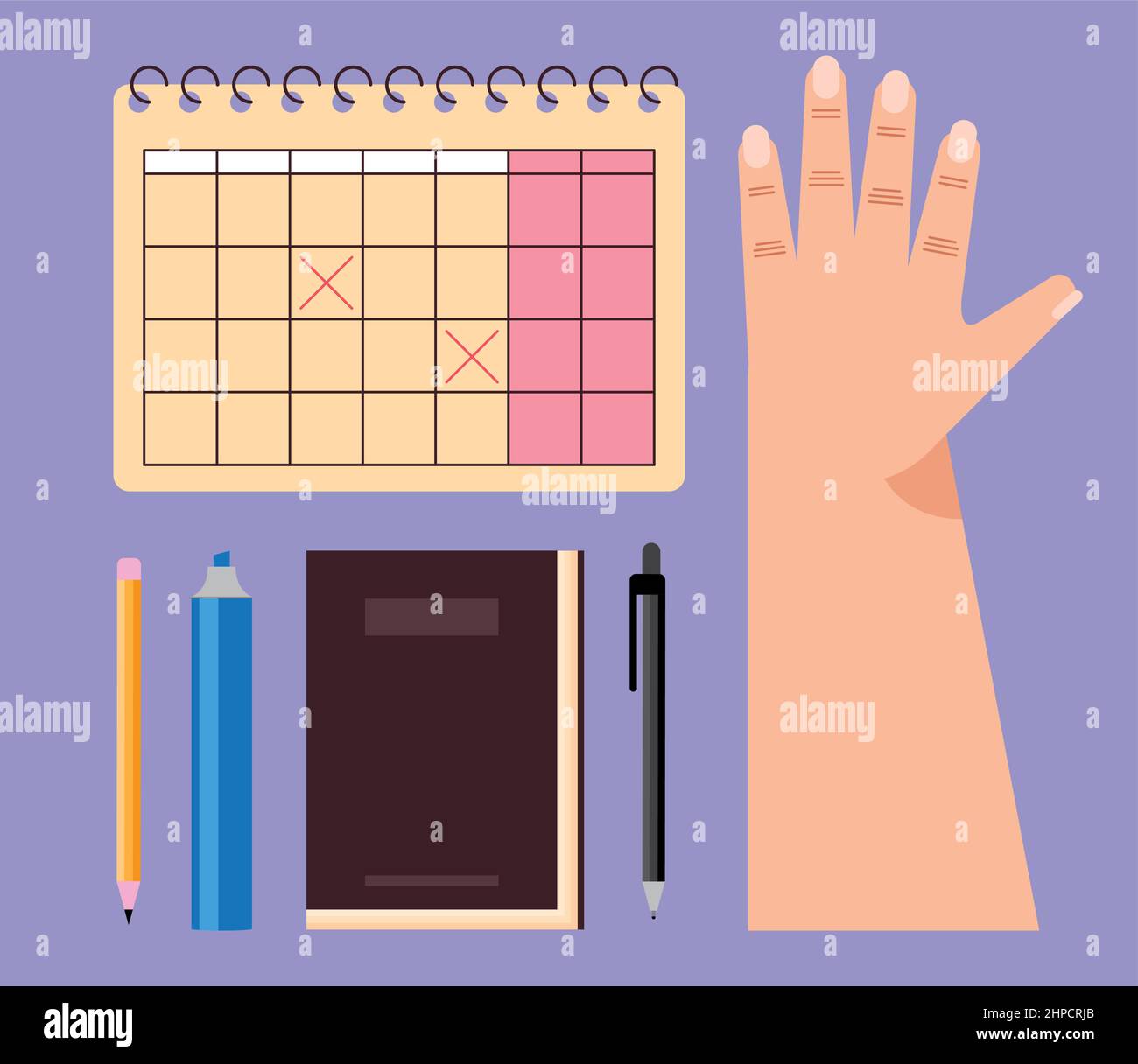 taking notes set six icons Stock Vector Image & Art - Alamy