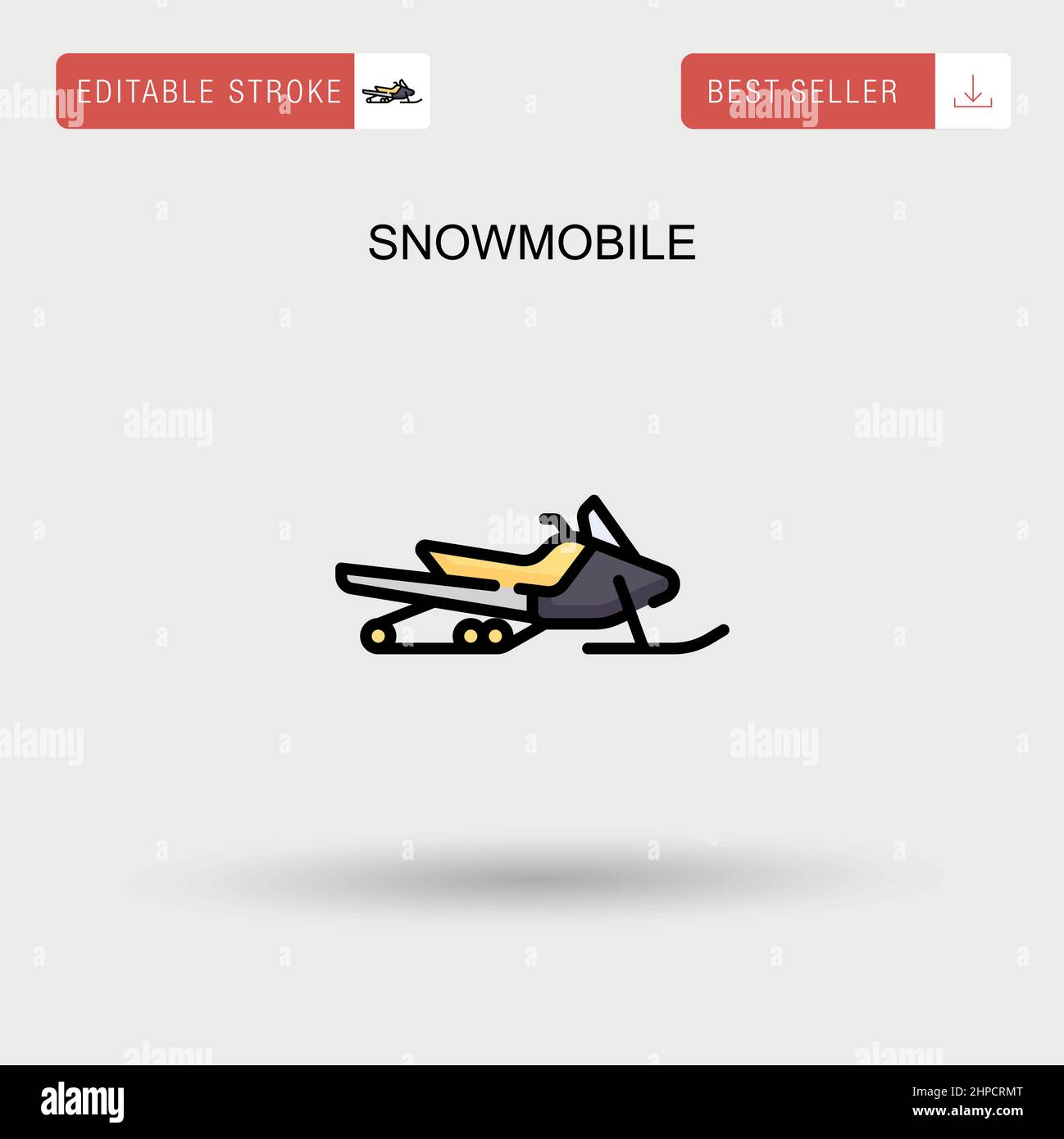 Snowmobile jump Stock Vector Images - Alamy