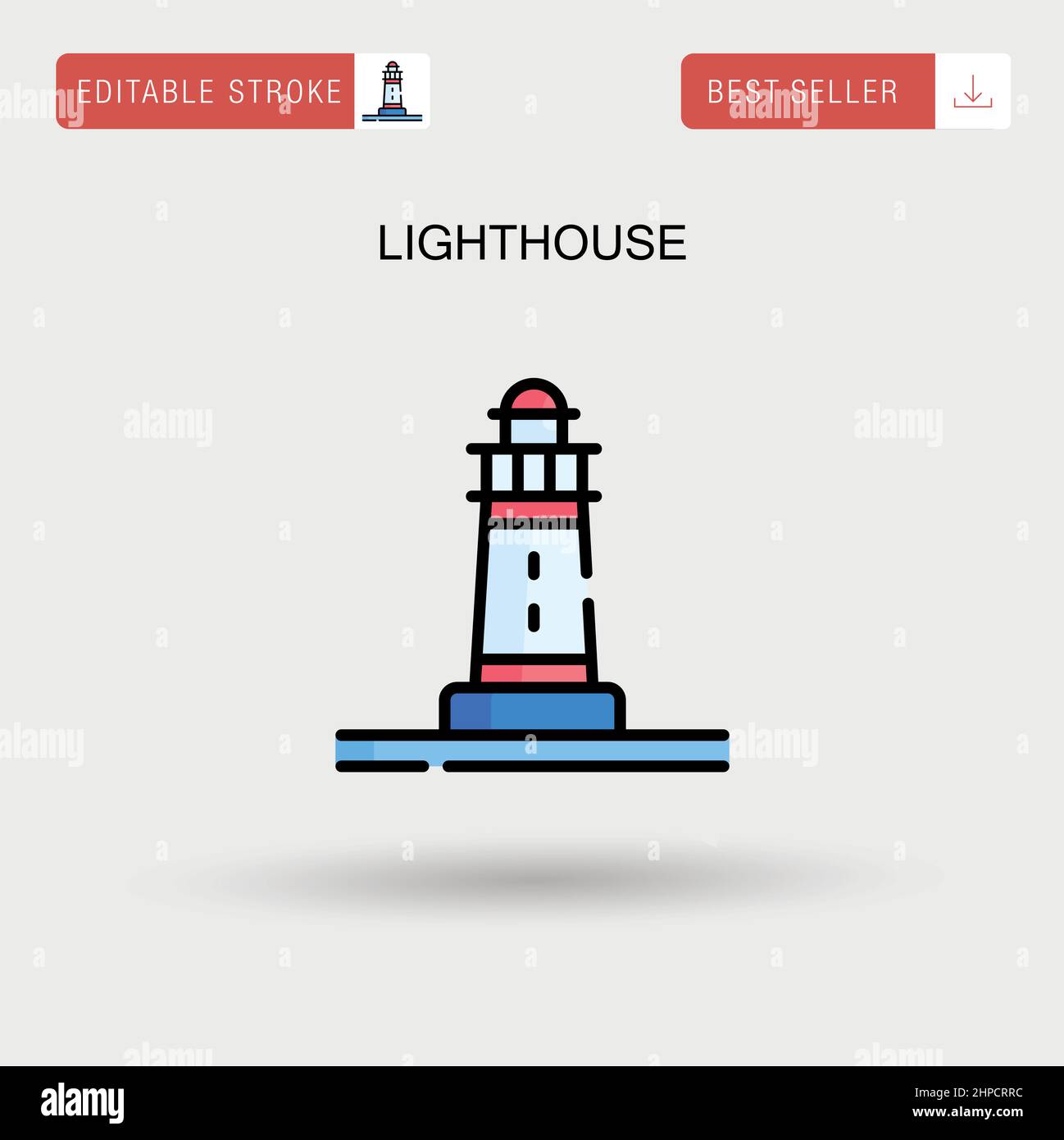 Lighthouse Simple vector icon Stock Vector Image & Art - Alamy