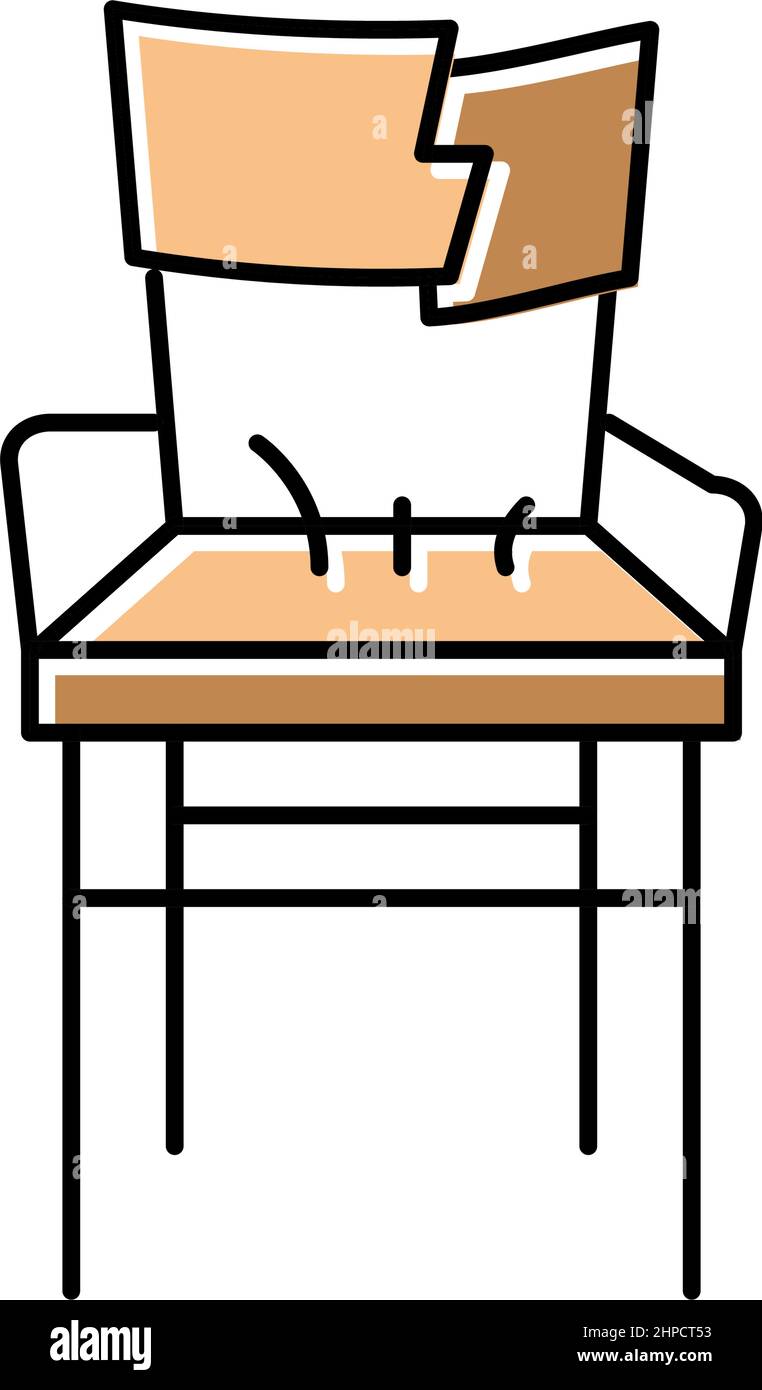 Broken office chair Stock Vector Images - Alamy