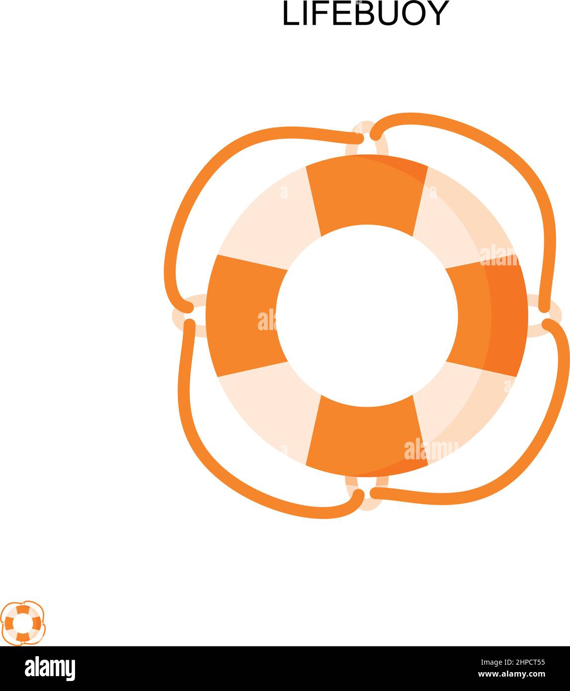 Lifebuoy Simple vector icon. Illustration symbol design template for ...