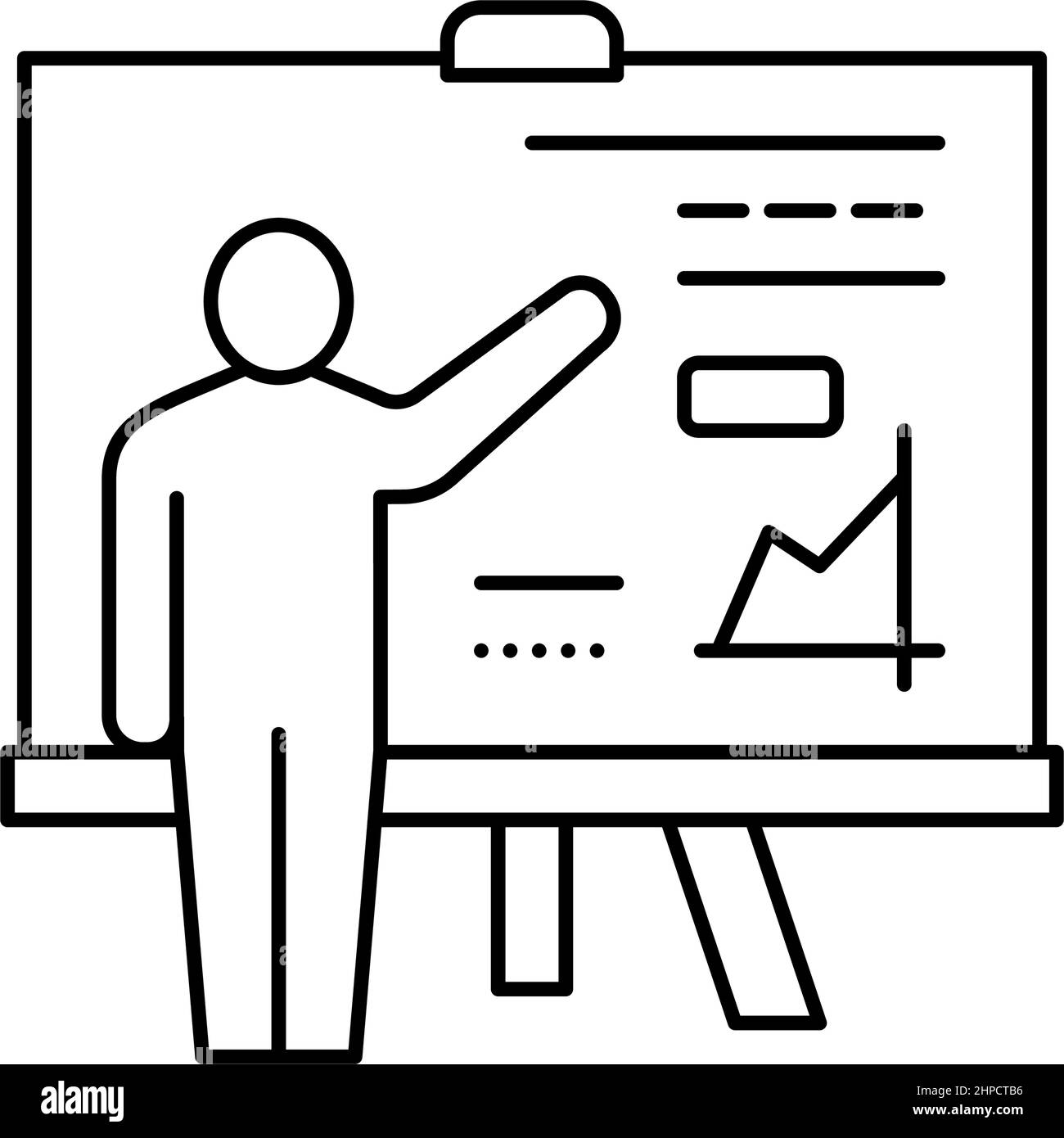 pupil presentation line icon vector illustration Stock Vector Image ...