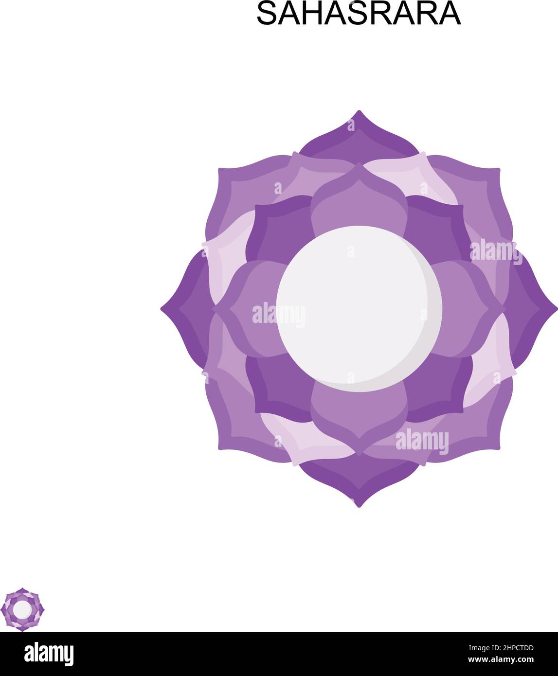 Sahasrara Simple vector icon. Illustration symbol design template for ...