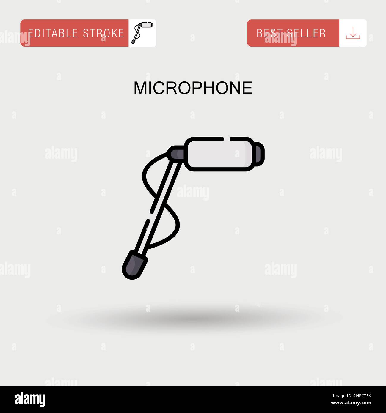 Vintage metal studio microphone icon hi-res stock photography and ...