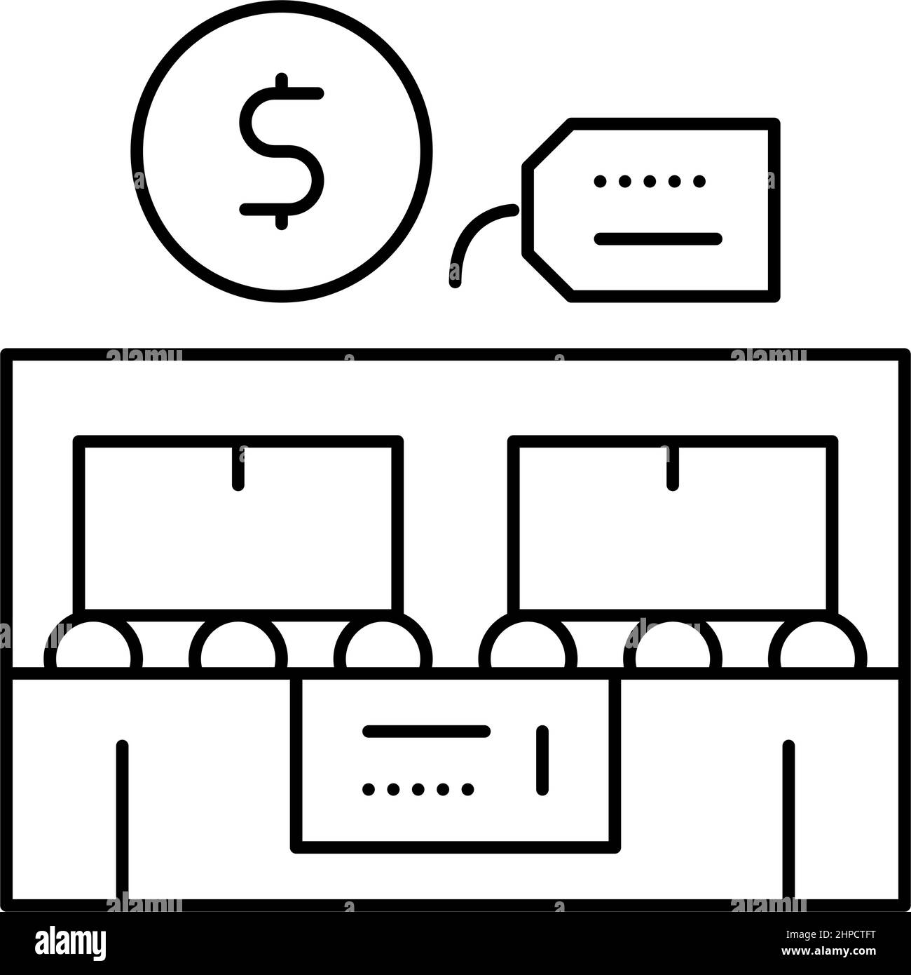 computer class rental line icon vector illustration Stock Vector Image ...