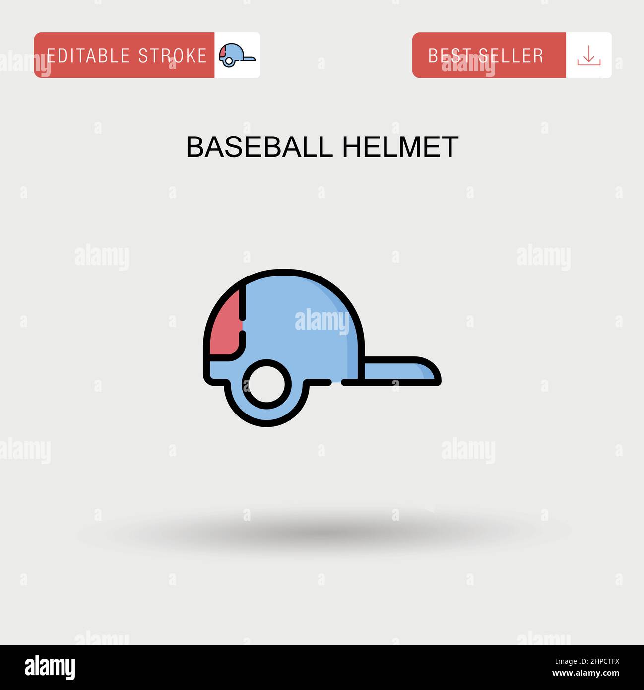 Baseball helmet Simple vector icon Stock Vector Image & Art - Alamy