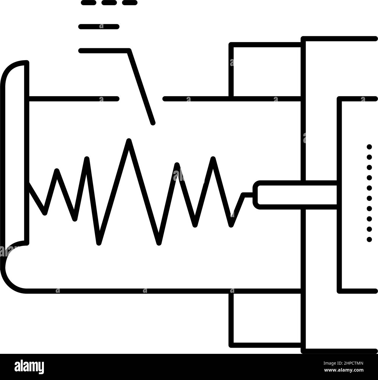 seismograph device line icon vector illustration Stock Vector Image ...