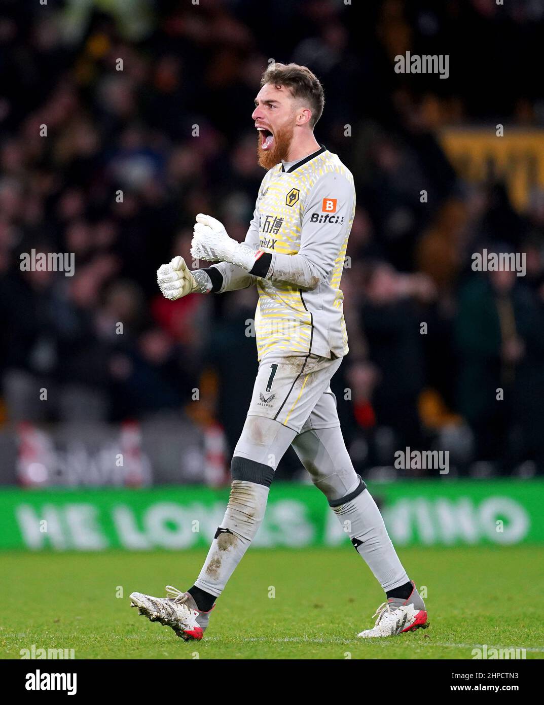 Wolverhampton Wanderers goalkeeper Jose Sa celebrates at the end of the ...