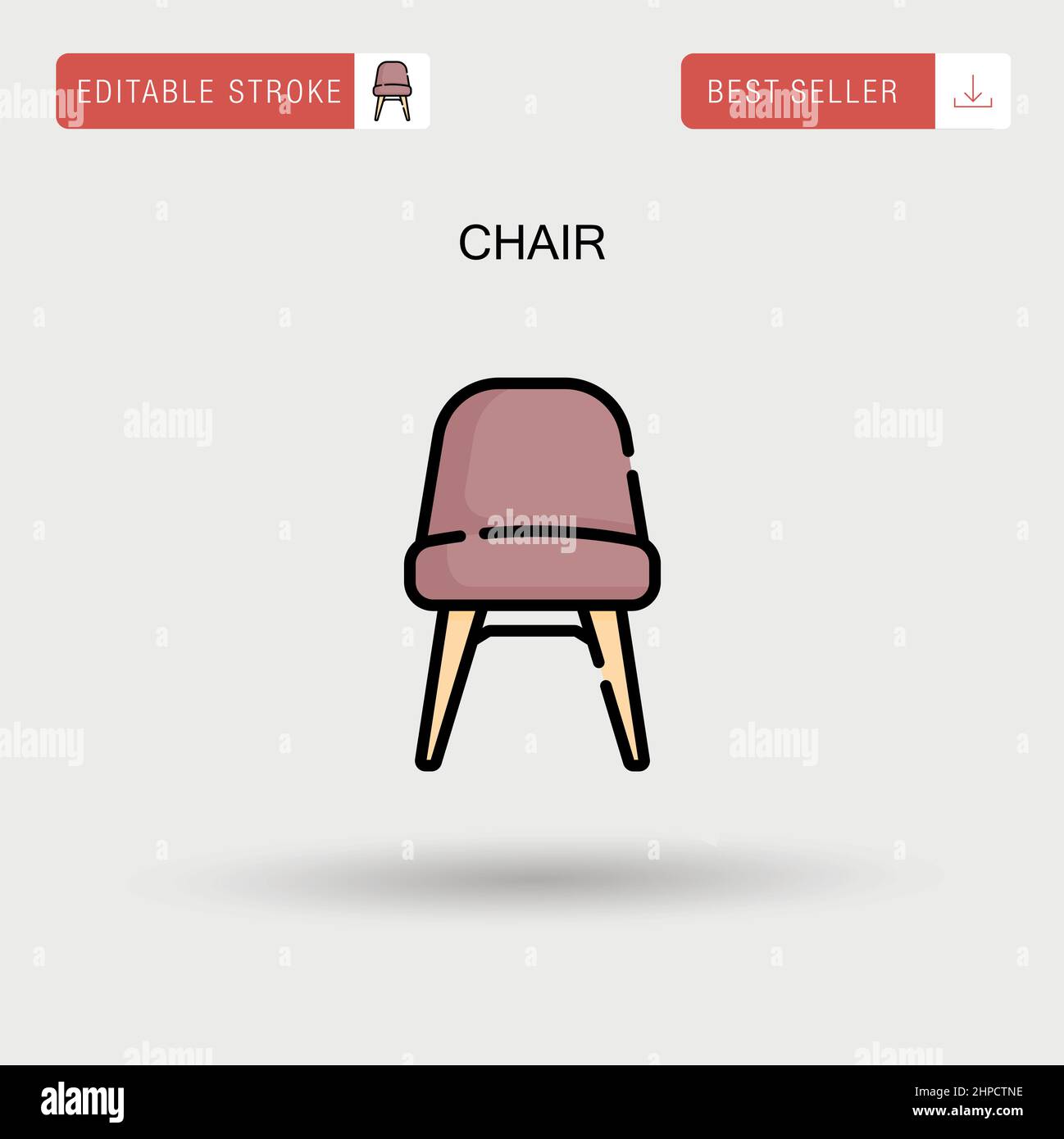 Chair Simple vector icon Stock Vector Image & Art - Alamy