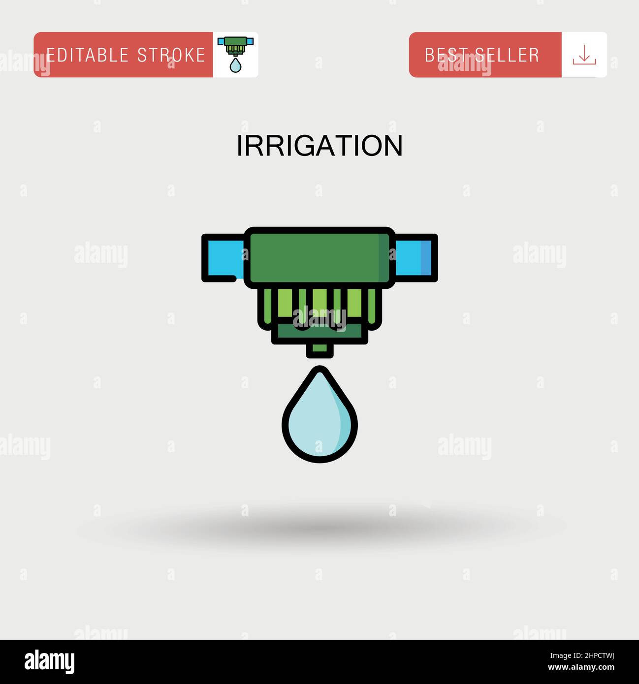 Watering grass irrigation system Stock Vector Images - Alamy