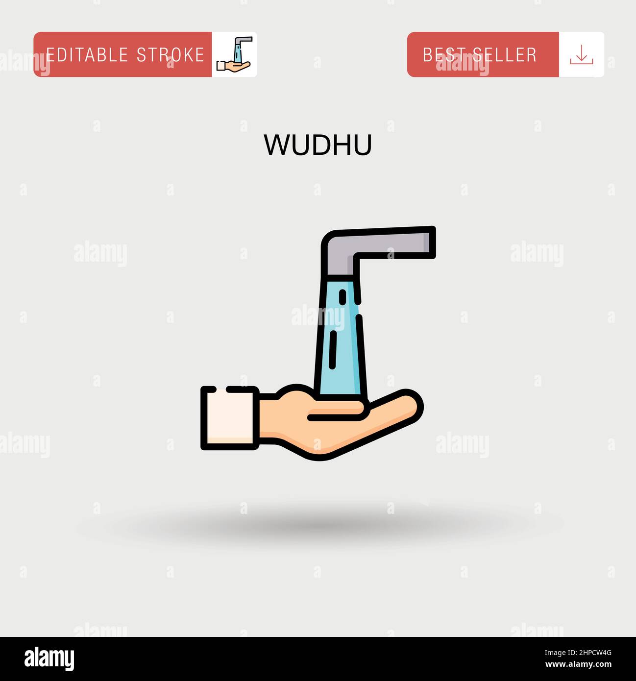 Wudhu Simple vector icon Stock Vector Image & Art - Alamy