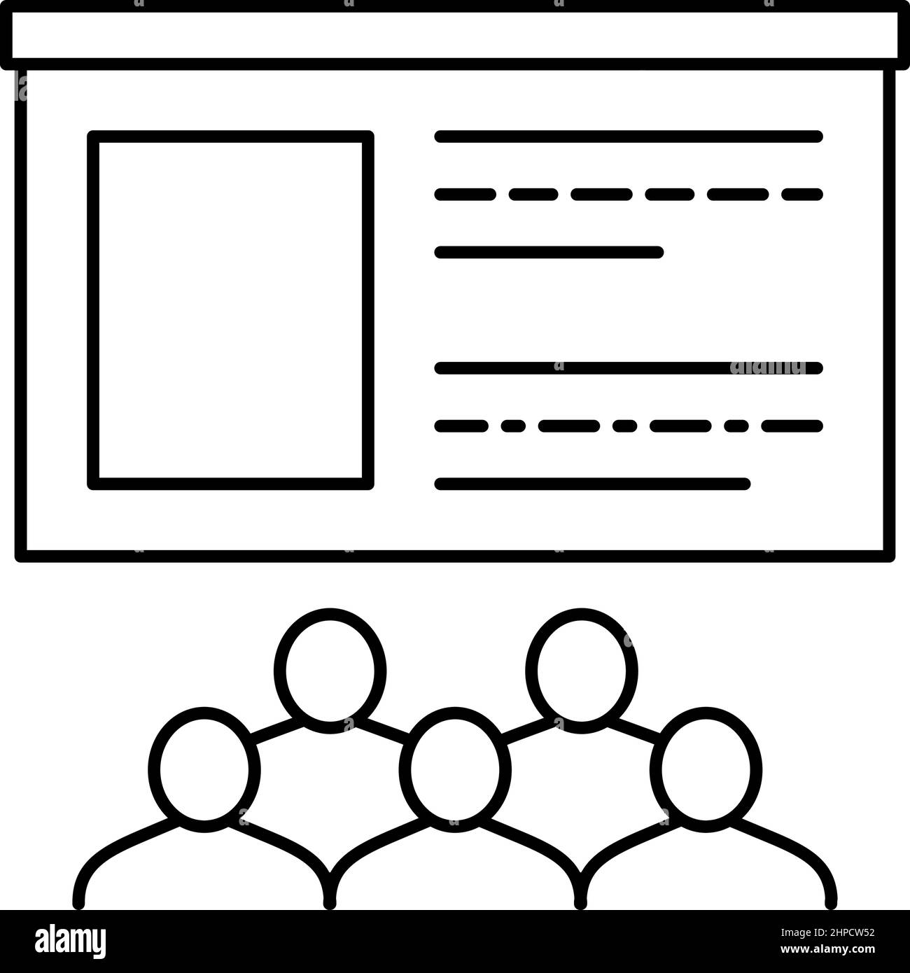 meeting conference line icon vector illustration Stock Vector Image ...