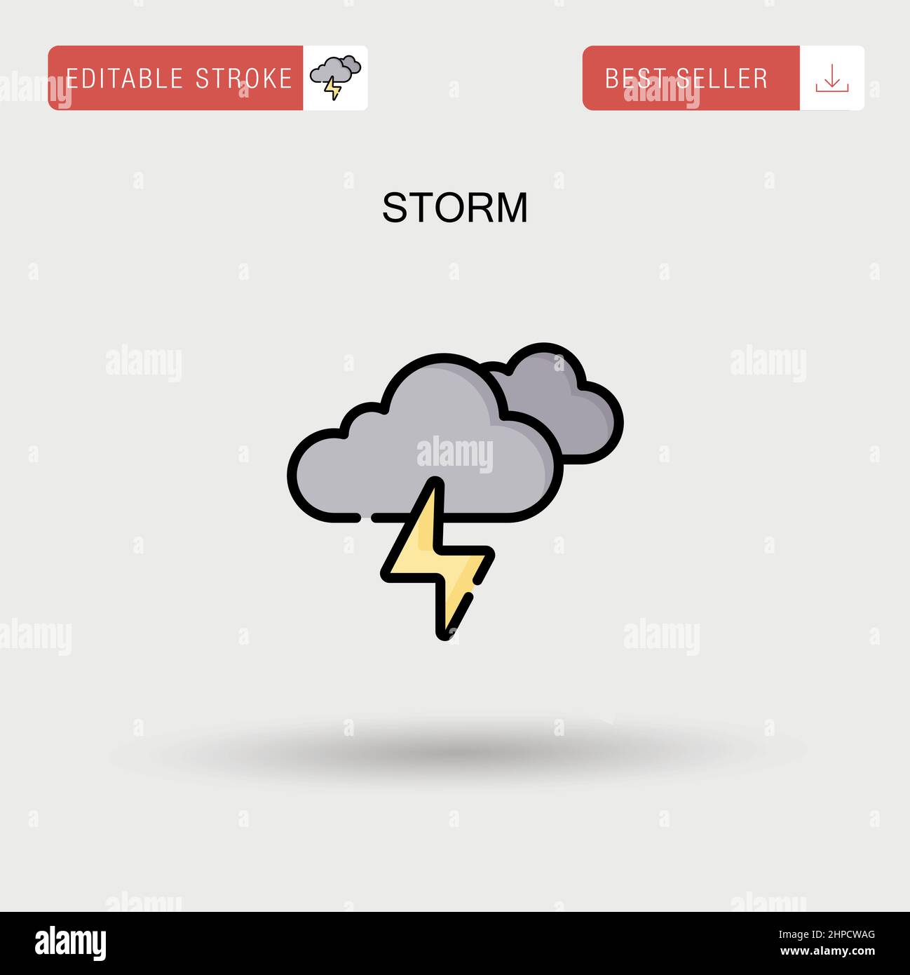 Storm clouds dark sky Stock Vector Images - Alamy