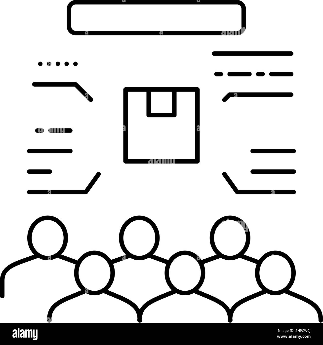 people clients reading reviews line icon vector illustration Stock ...