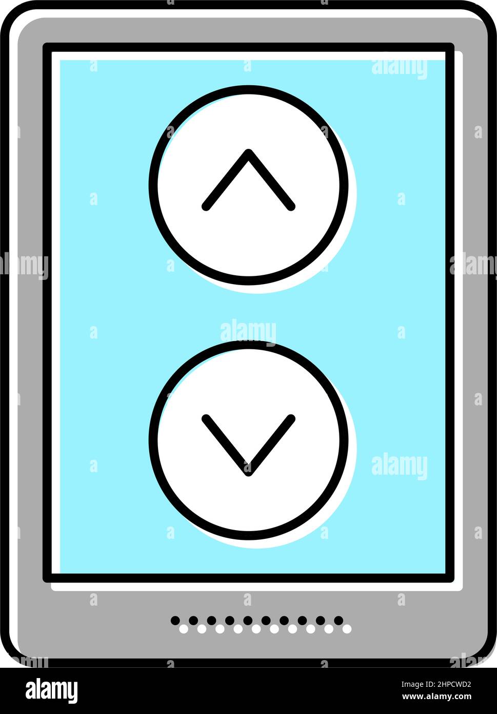 Touch screen computer scrolling Cut Out Stock Images & Pictures - Alamy