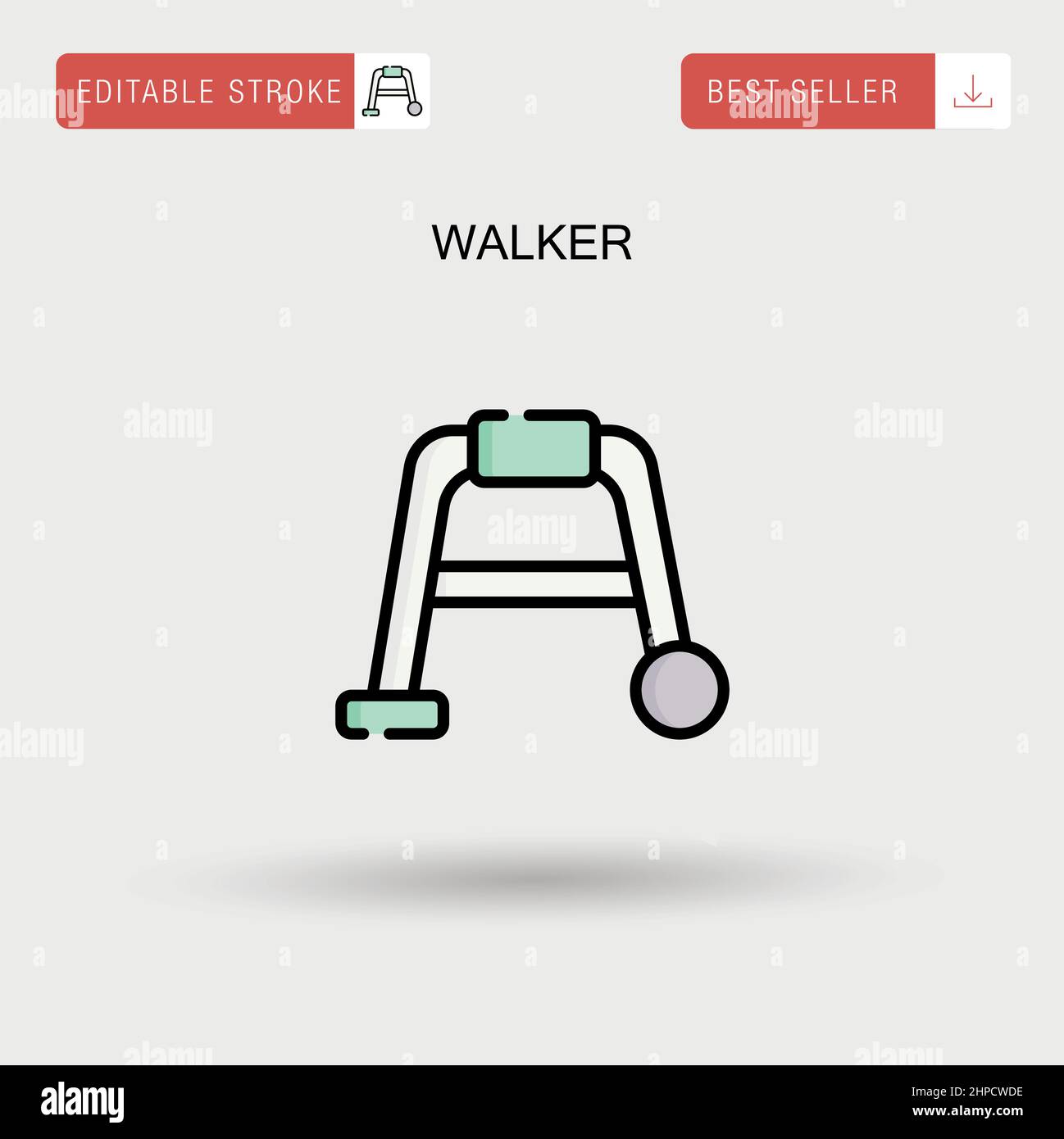Walker icon hi-res stock photography and images - Alamy