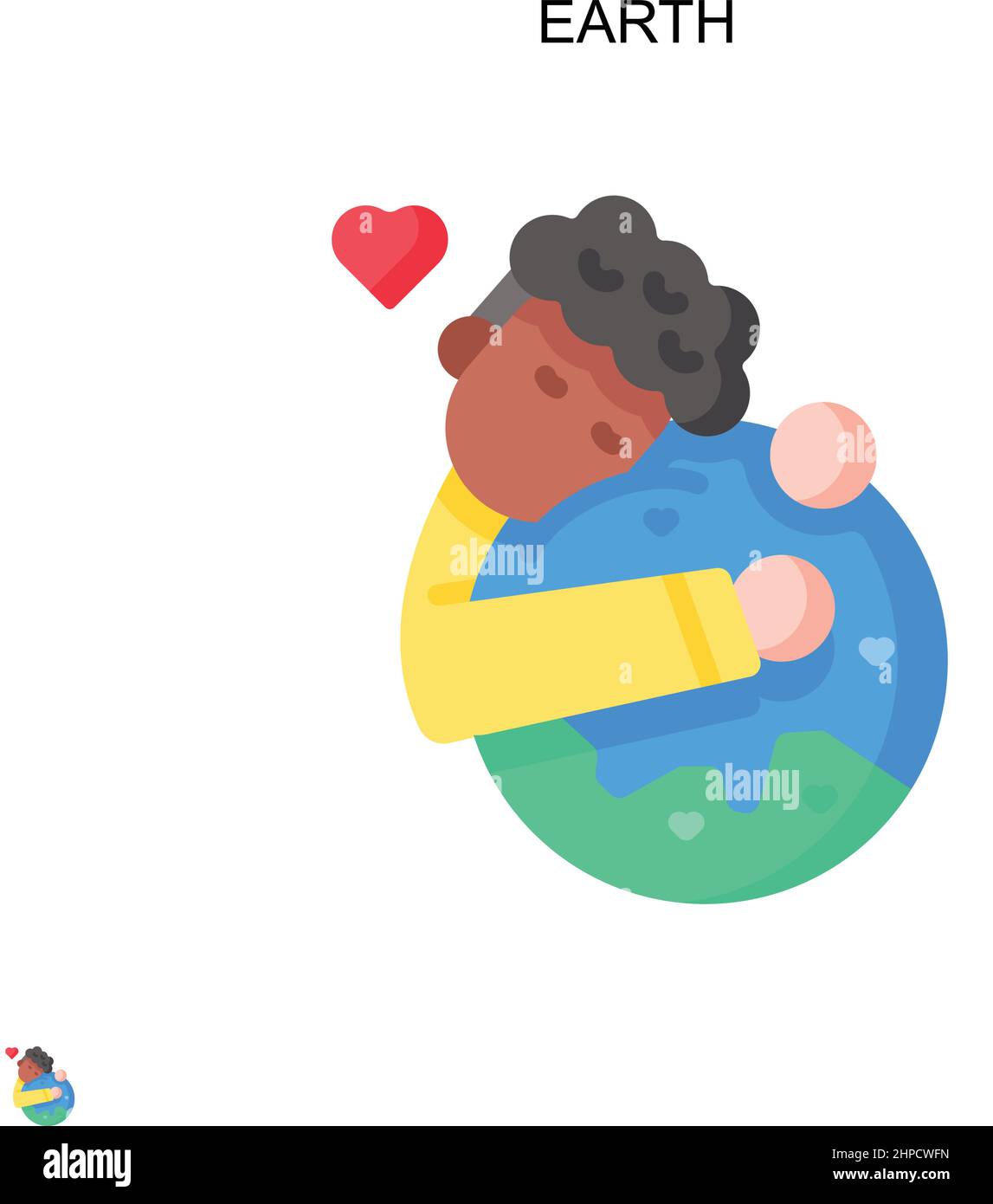 Earth Simple vector icon. Illustration symbol design template for web ...