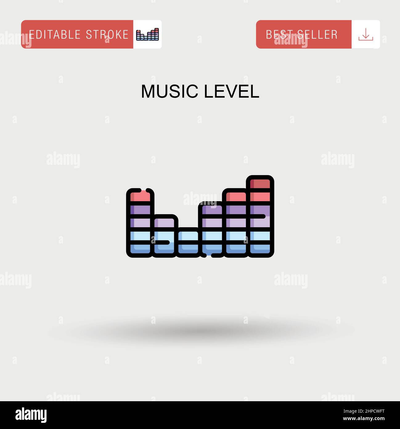 Music level Simple vector icon Stock Vector Image & Art - Alamy