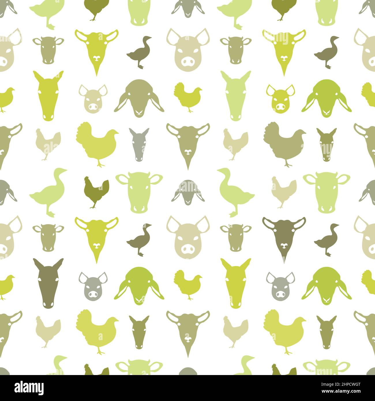 Farm Animal Pattern Background Stock Vector Image & Art - Alamy