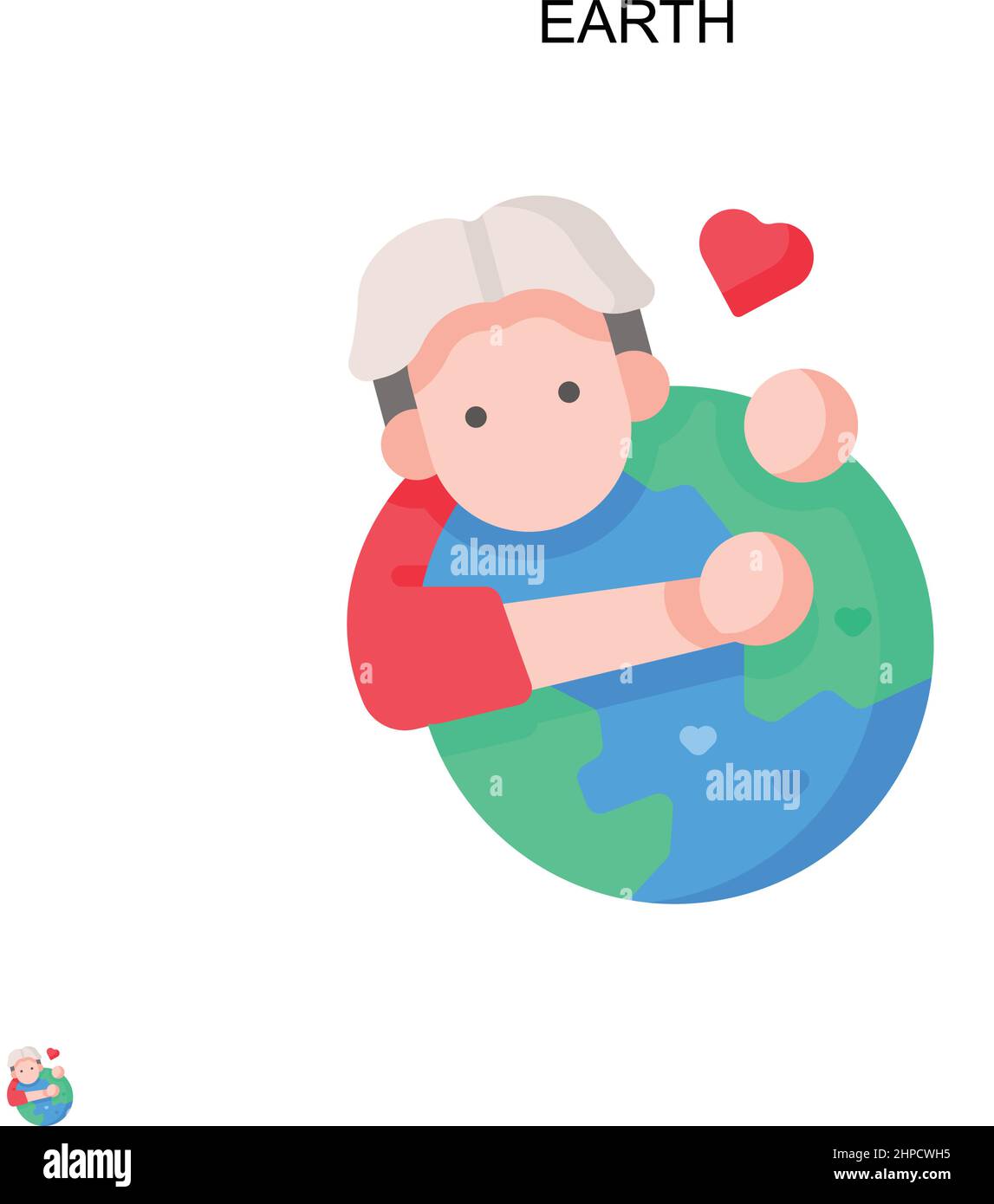 Earth Simple vector icon. Illustration symbol design template for web ...