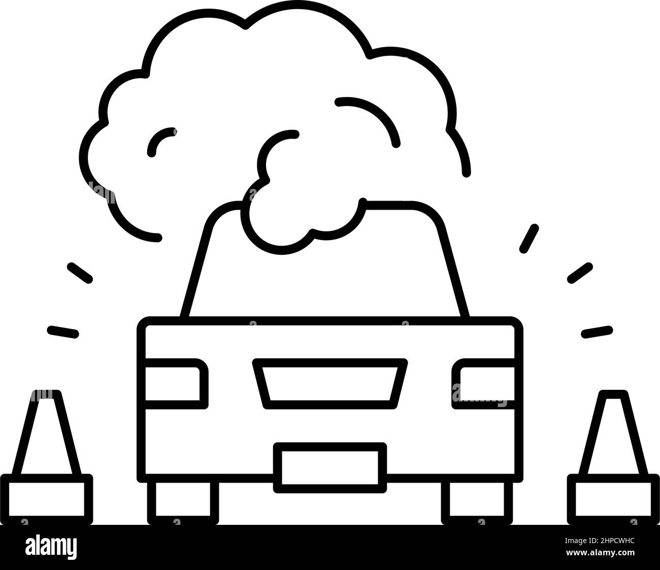 Car accident on crosswalk Black and White Stock Photos & Images - Alamy