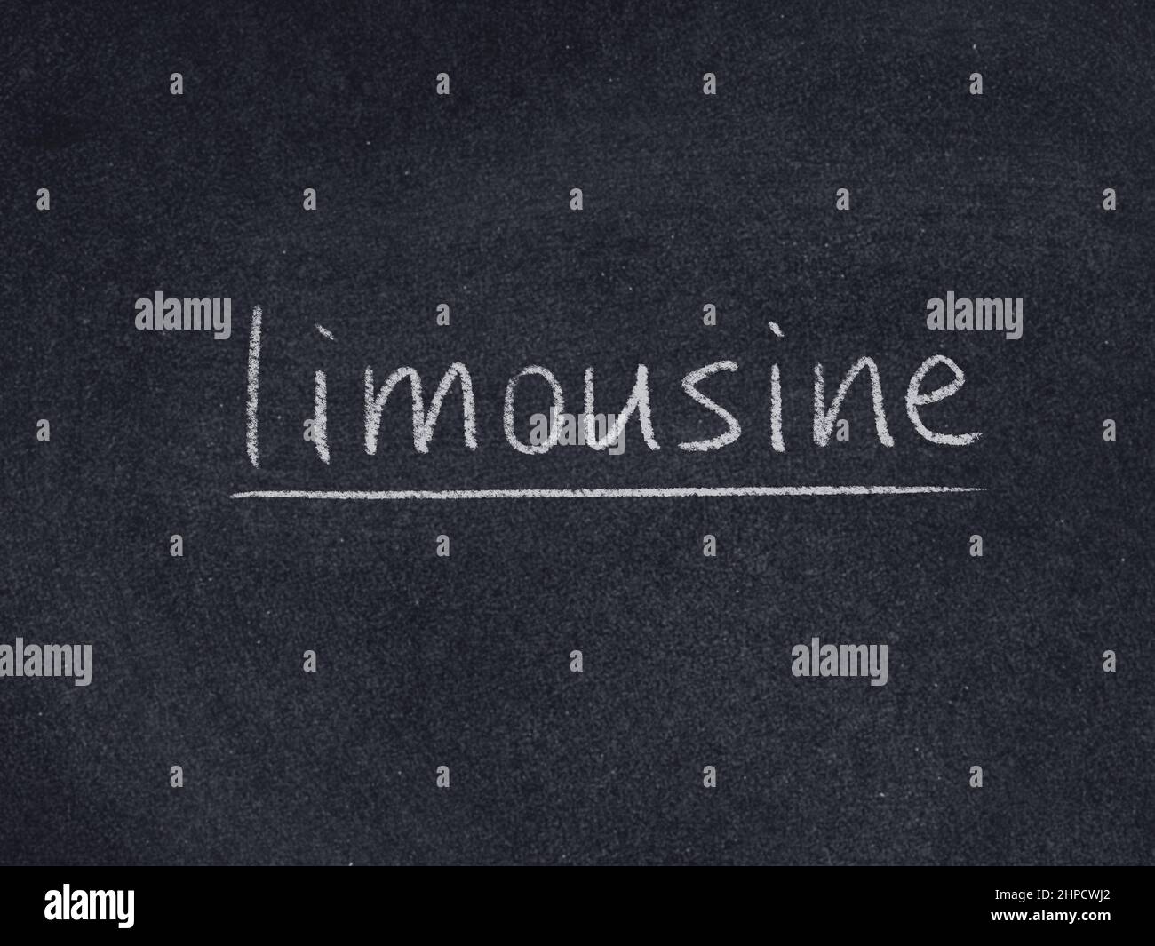 limousine concept word on blackboard background Stock Photo - Alamy